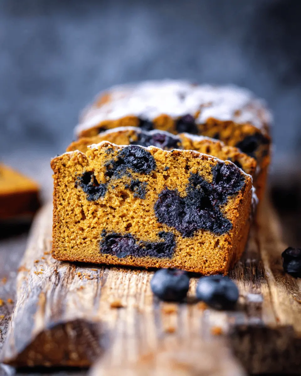 pumpkin blueberry bread