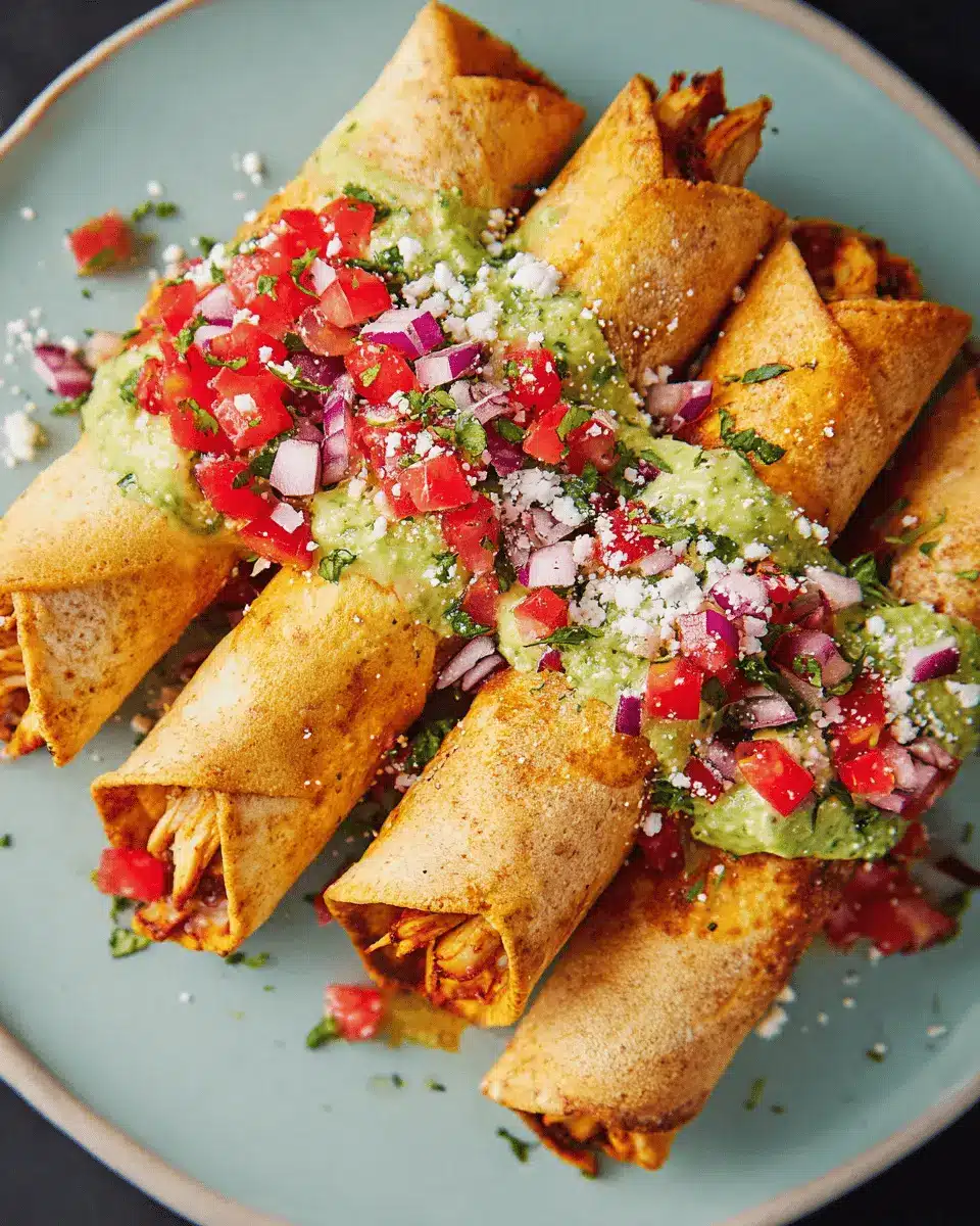 spicy chicken taquitos