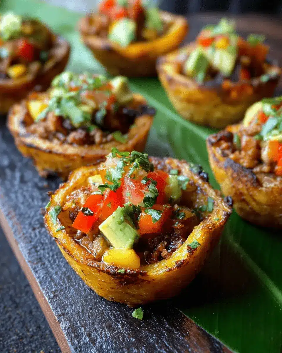 stuffed plantain cups