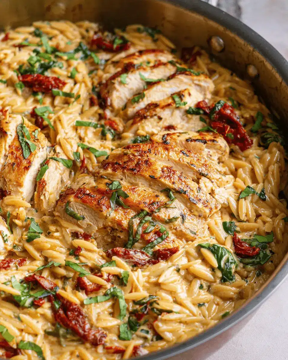Creamy Tuscan Chicken Orzo